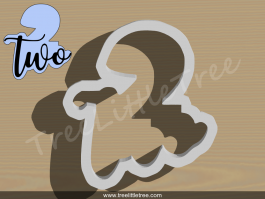 Lettered Number Two Cookie Cutter. Number Cookie Cutter | TreeLittleTree